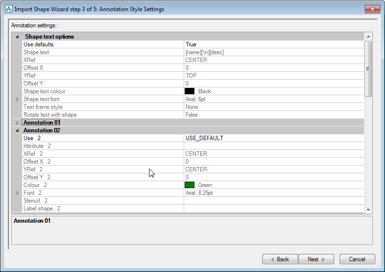 Step 3: Annotation Style Settings